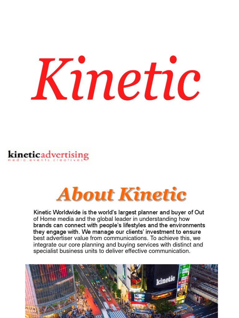 Kinetic Advertising Agency | PDF | Advertising | Brand