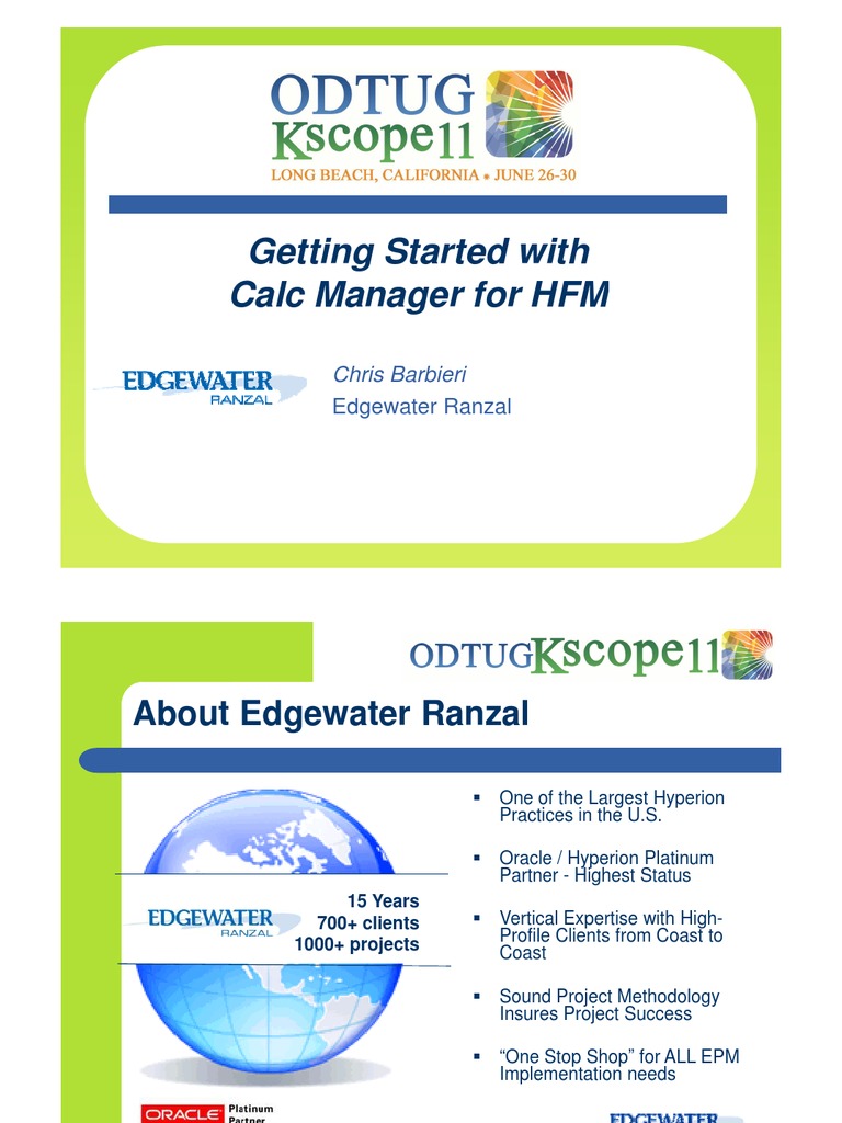Getting Started With Calc Manager For HFM Calc Manager For HFM | Download Free PDF | Variable ...