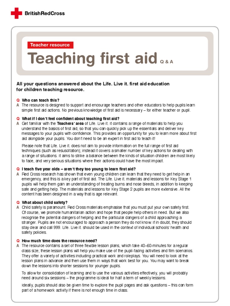 501information Sheet Teachers 2003 | PDF | First Aid | Lesson Plan