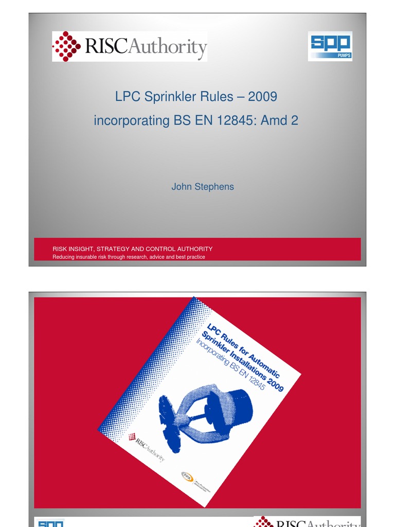 LPC Sprinkler Rules - John Stephens | PDF | Fire Sprinkler System | Risk