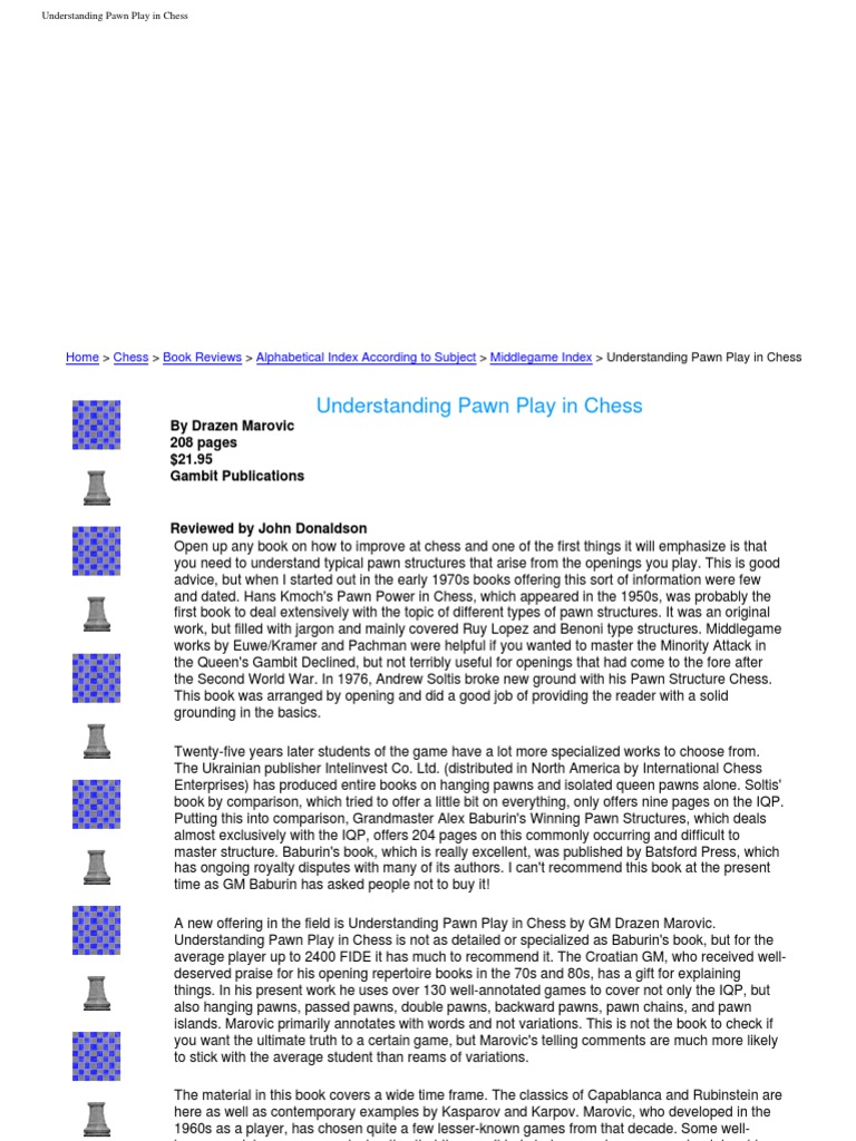 Understanding Pawn Play in Chess | PDF | Chess Openings | Board Games