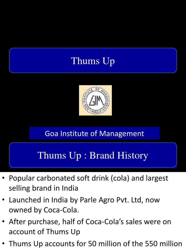 Thums Up Brand History and Positioning | PDF | Marketing | Communication
