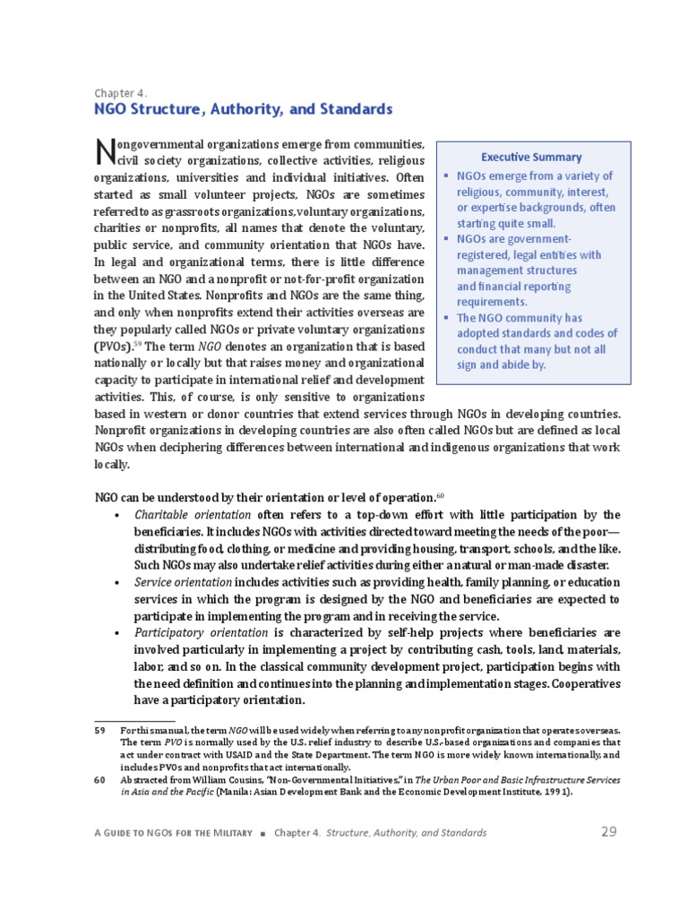Chapter 4. NGO Structure Authority and Standards | PDF | Médecins Sans ...