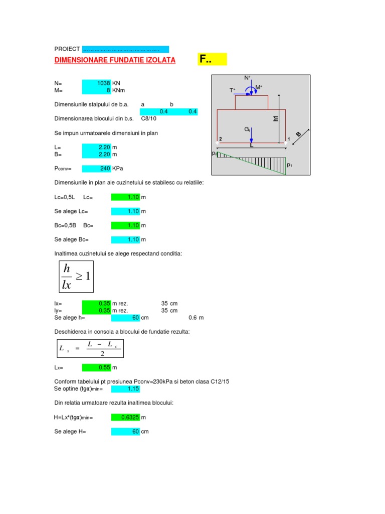Calcul Fundatii | PDF