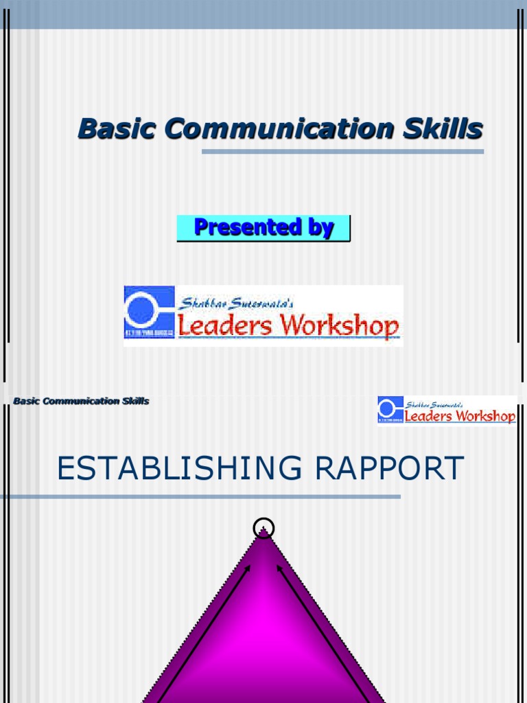 Basic Communication Skills | PDF | Nonverbal Communication | Communication