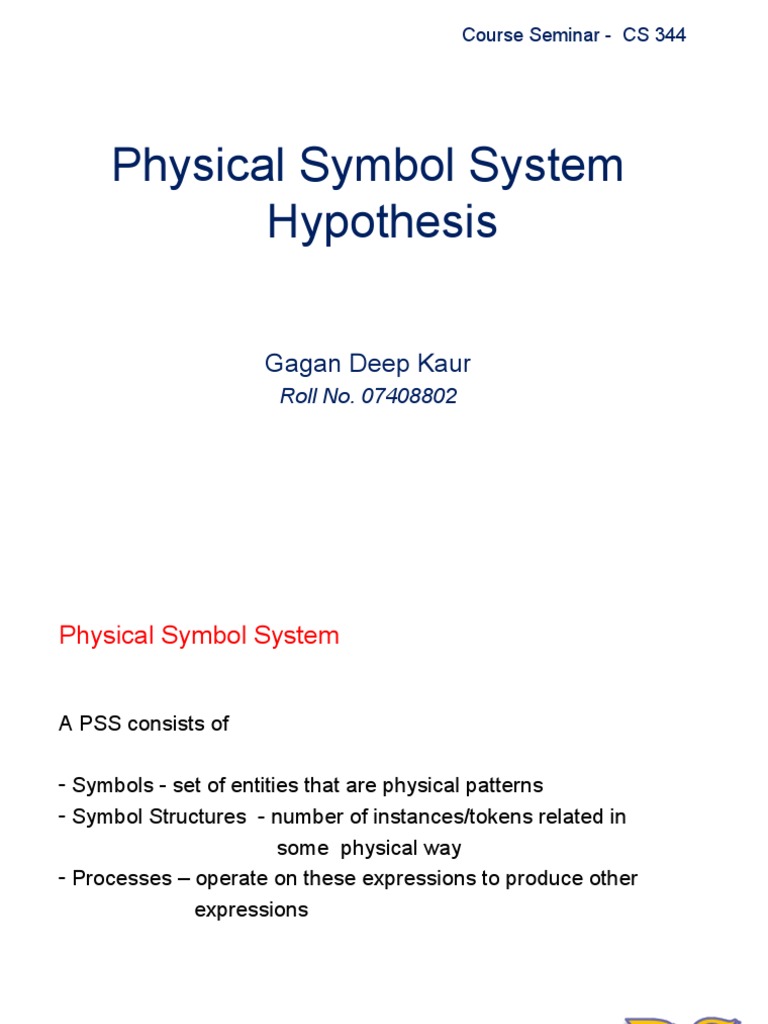 Physical Symbol System Hypothesis Presentation | PDF | Metaphysics ...