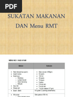 Sukatan Makanan Dan Menu Rmt