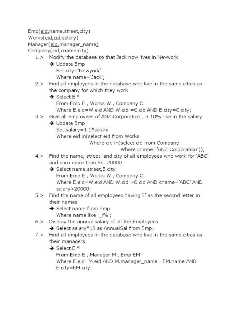 SQL Queries For Practice | PDF | Computer Data | Digital Technology