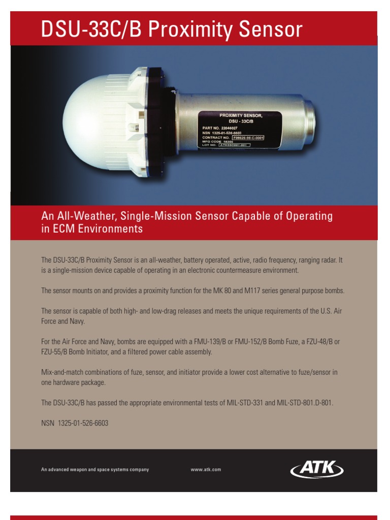 DSU-33 Proximity Sensor | Fuze | Sensor