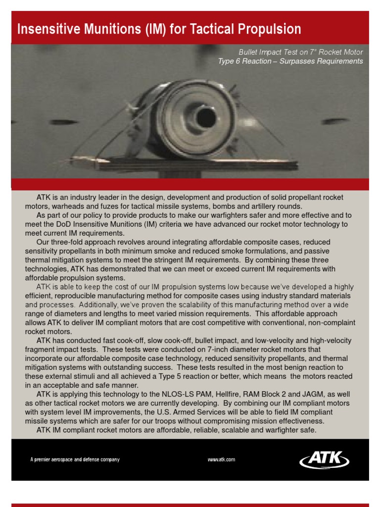 IM - Affordable Insensitive Munitions | PDF | Rocket | Rocket Engine