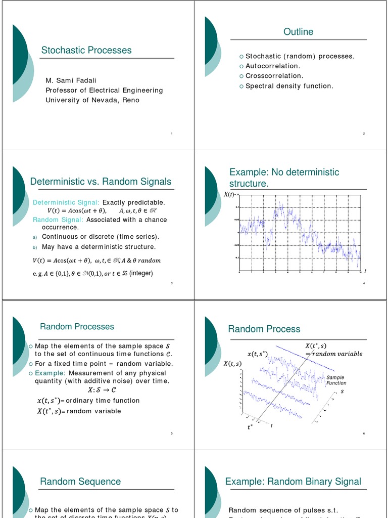 S To Chas Tic Processes | PDF | Stationary Process | Autocorrelation