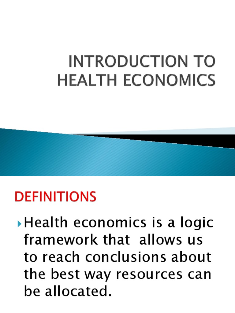 Health Economics | PDF | Economics | Health Economics