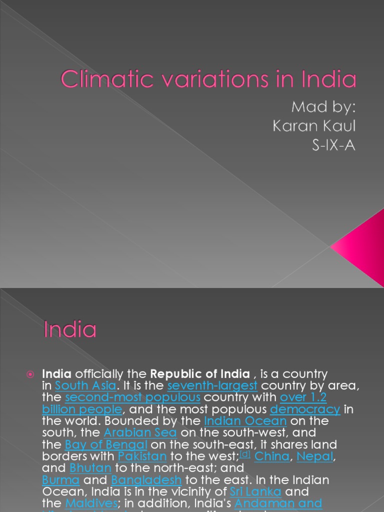 Regional Climate Variations in India | PDF | Monsoon | Earth Sciences