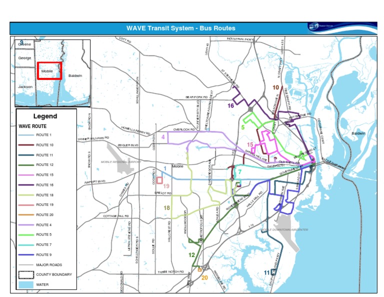 WAVE Transit System - Bus Routes: Legend | PDF