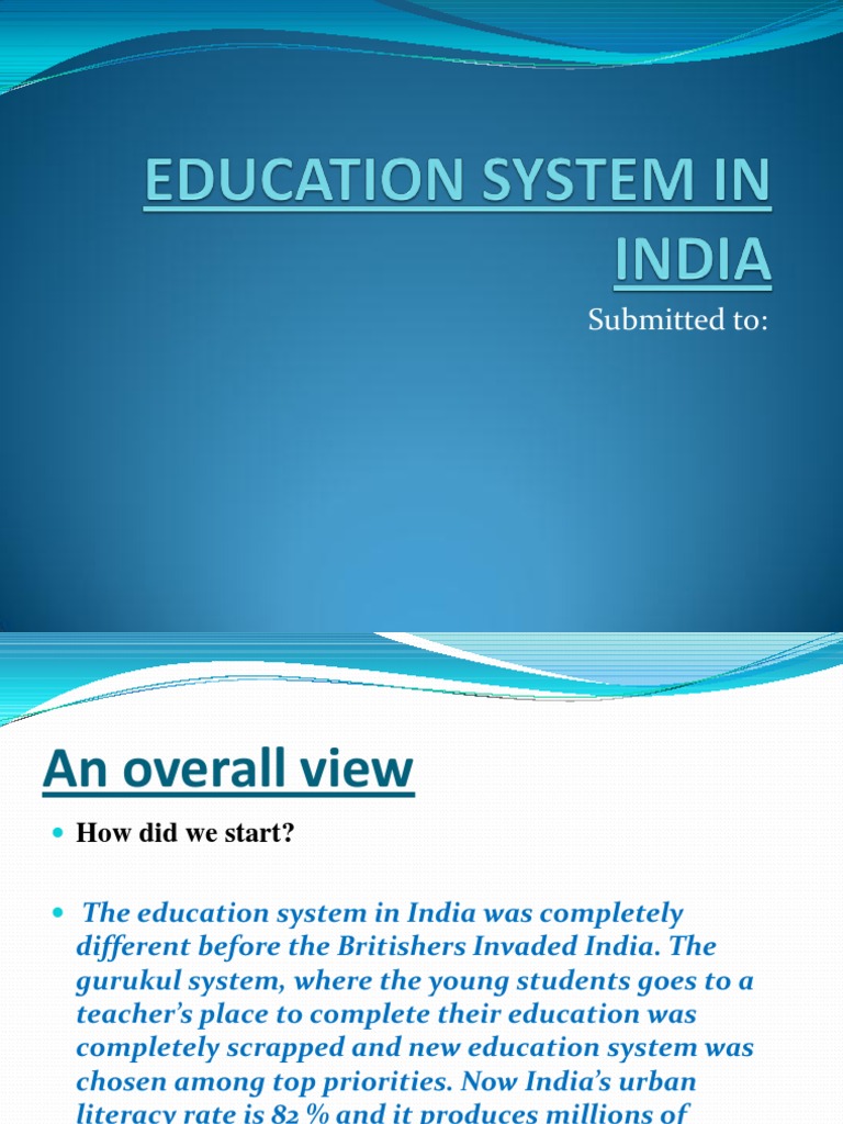 Overview of India's Education System | PDF | Secondary Education ...
