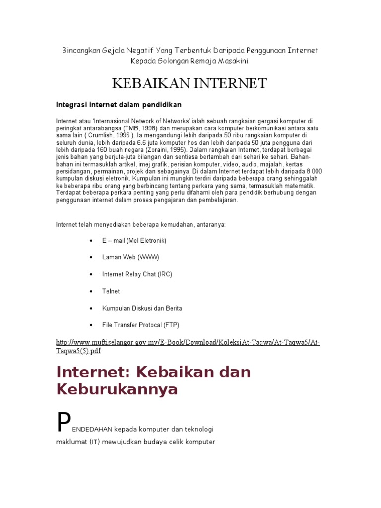 Kebaikan Internet | PDF
