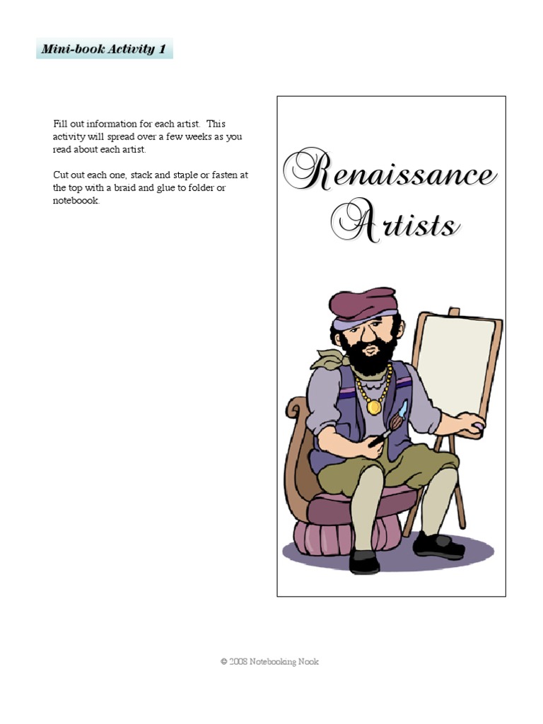 Renaissance Artists Mini-Books | PDF