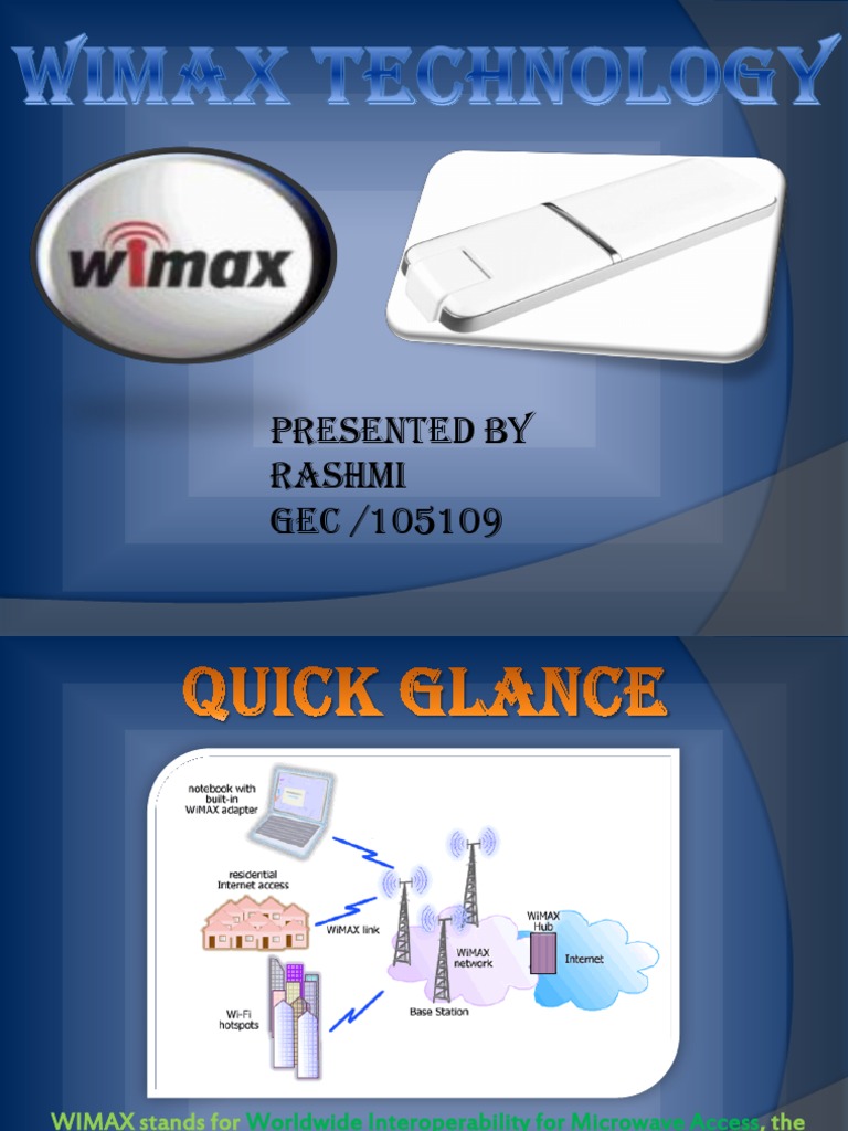 Wimax | PDF | Wi Max | Computer Networking