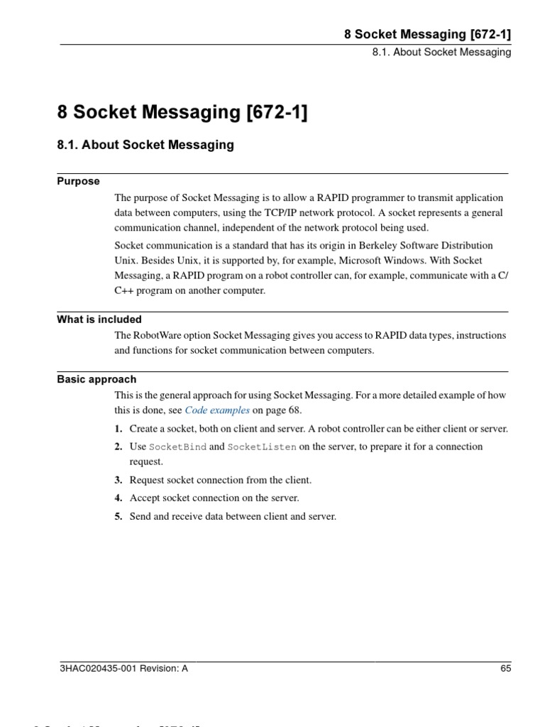 IRC5-IRC5 Socket Messaging | PDF | Network Socket | Port (Computer Networking)