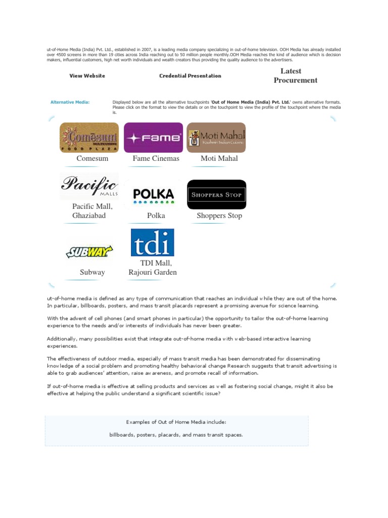 Comesum Fame Cinemas Moti Mahal: Latest Procurement | PDF | Mass Media ...