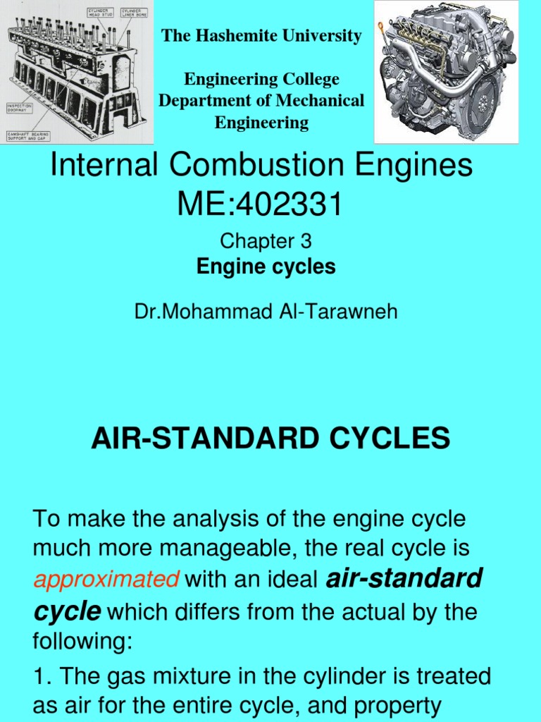 Engine Cycles Chapter3 | PDF | Internal Combustion Engine | Diesel Engine
