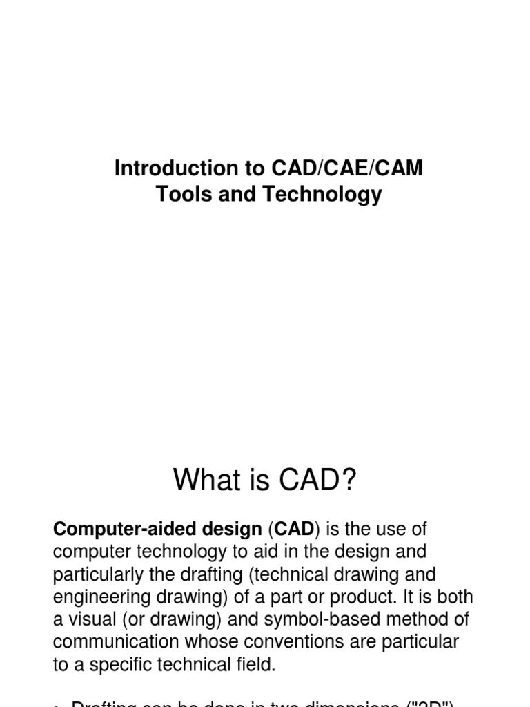 Introduction To Cae | PDF | Computer Aided Design | Mechanical Engineering
