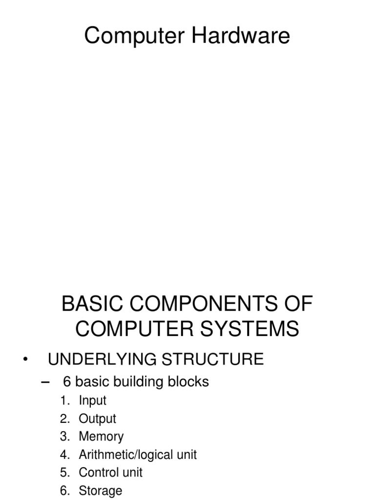 Hardware | PDF | Computer Data Storage | Central Processing Unit