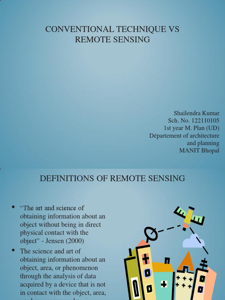 Conventional Technique Vs Remote Sensing | PDF | Remote Sensing ...