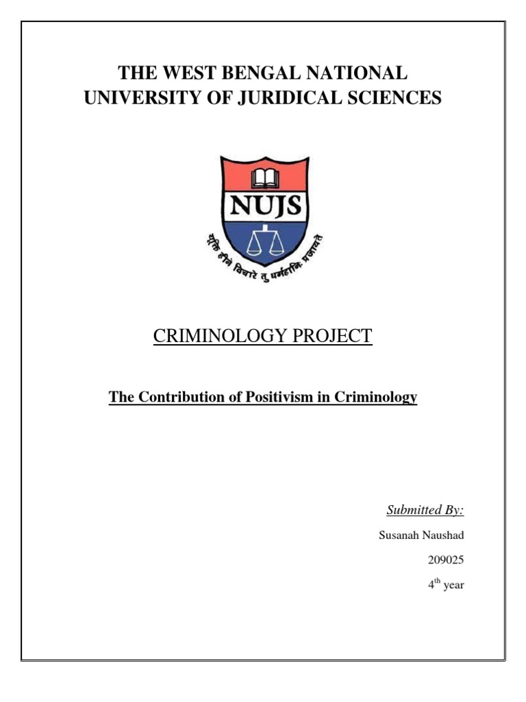 Criminology Project | PDF | Criminology | Extraversion And Introversion