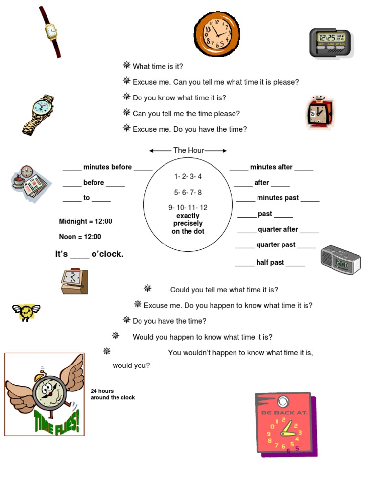 Time-Telling Phrases Guide | PDF