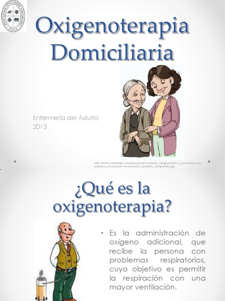Oxigenoterapia domiciliaria.ppt | Oxígeno | Agua