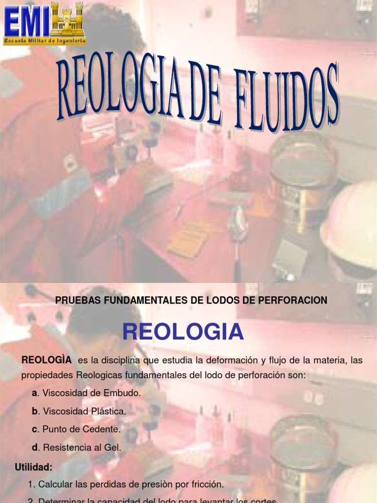 Reologia de Fluidos Dde Perforacion | PDF | Viscosidad | Líquidos