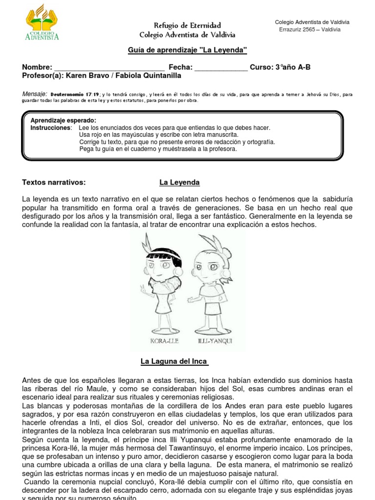 Leyenda de Illi Yupanqui y Kora-llé | PDF | Imperio Inca | Fantasía