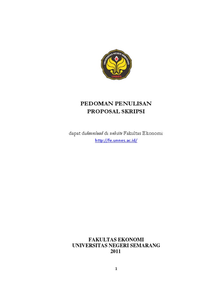 Format Proposal Skripsi FE Unnes | PDF | Seni | Karier & Perkembangan