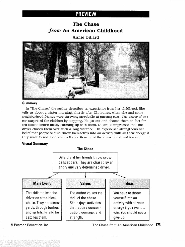 The Chase (From An American Childhood) by Annie Dillard | PDF | Foreign ...