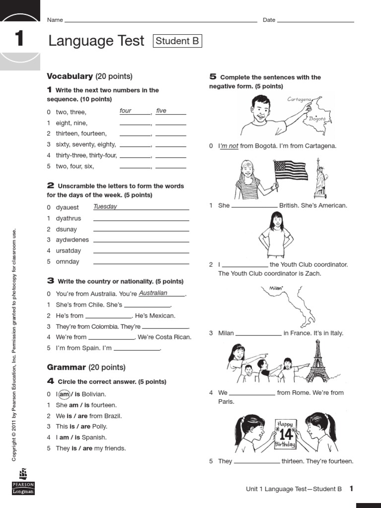 Language Test 1B | Linguistics | Human Communication