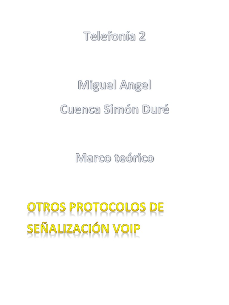 Protocolos MGCP, Megaco, Iax, SCCP | PDF | Voz sobre IP | Telefonía