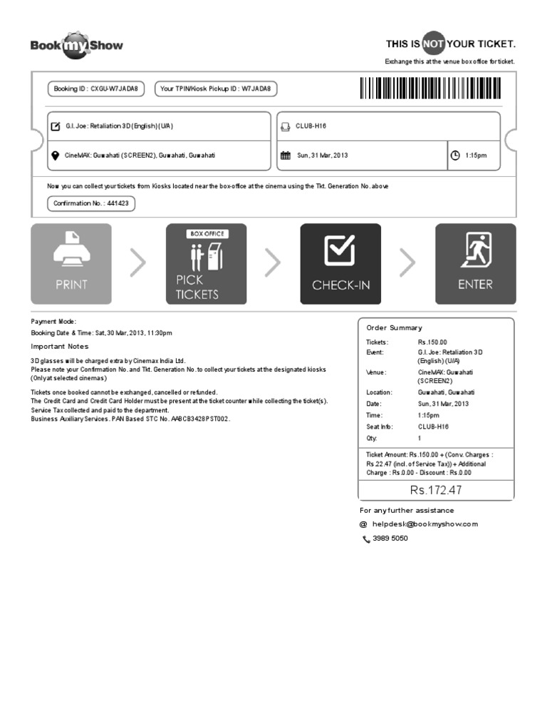 BookMyShow Tickets Booking Online Sample | PDF | Payments | Business