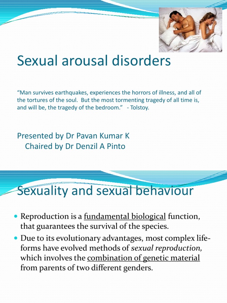 Sexual Arousal Disorders | Sexual Dysfunction | Sexual Arousal