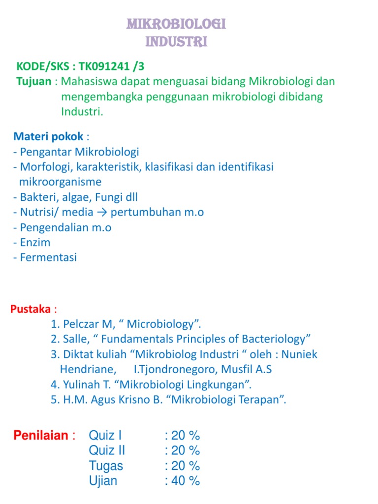 Mikrobiologi Industri | PDF