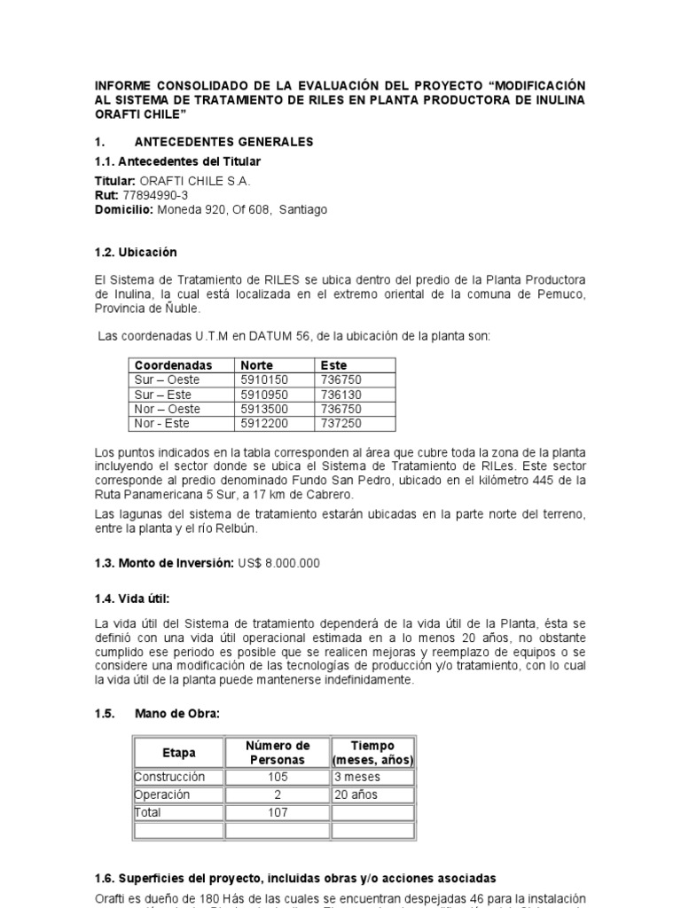 Ice Orafti Pta Riles2 | PDF | Aguas residuales | Metano