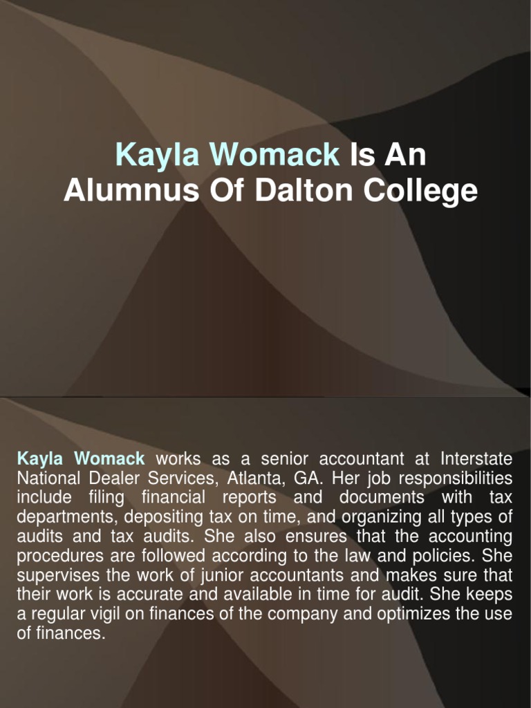 Kayla Womack: Accountant & Philanthropist | PDF | Business | Social Science