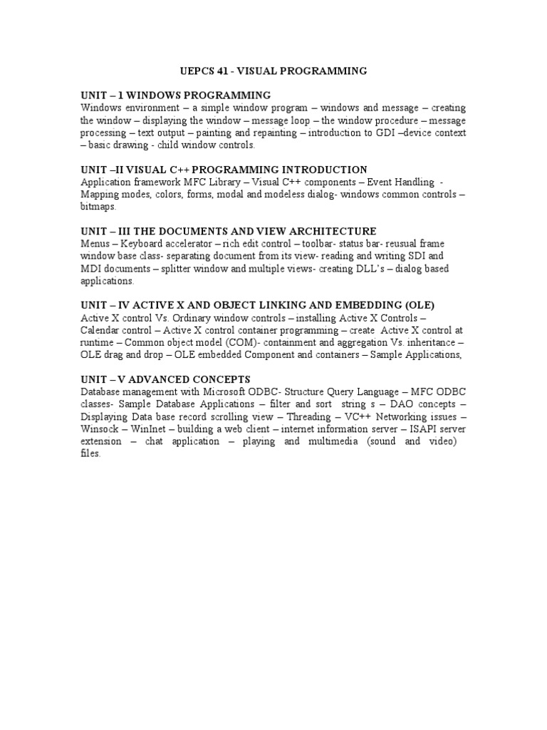 Visual Programming Qbank | PDF | Component Object Model | Object (Computer Science)