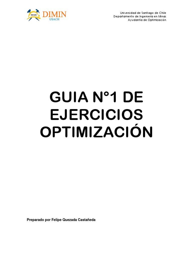 Ejercicios Pep 1 | PDF | Optimización Matemática | Programación lineal