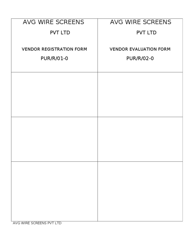 Avg Wire Screens Avg Wire Screens: PVT LTD PVT LTD | PDF