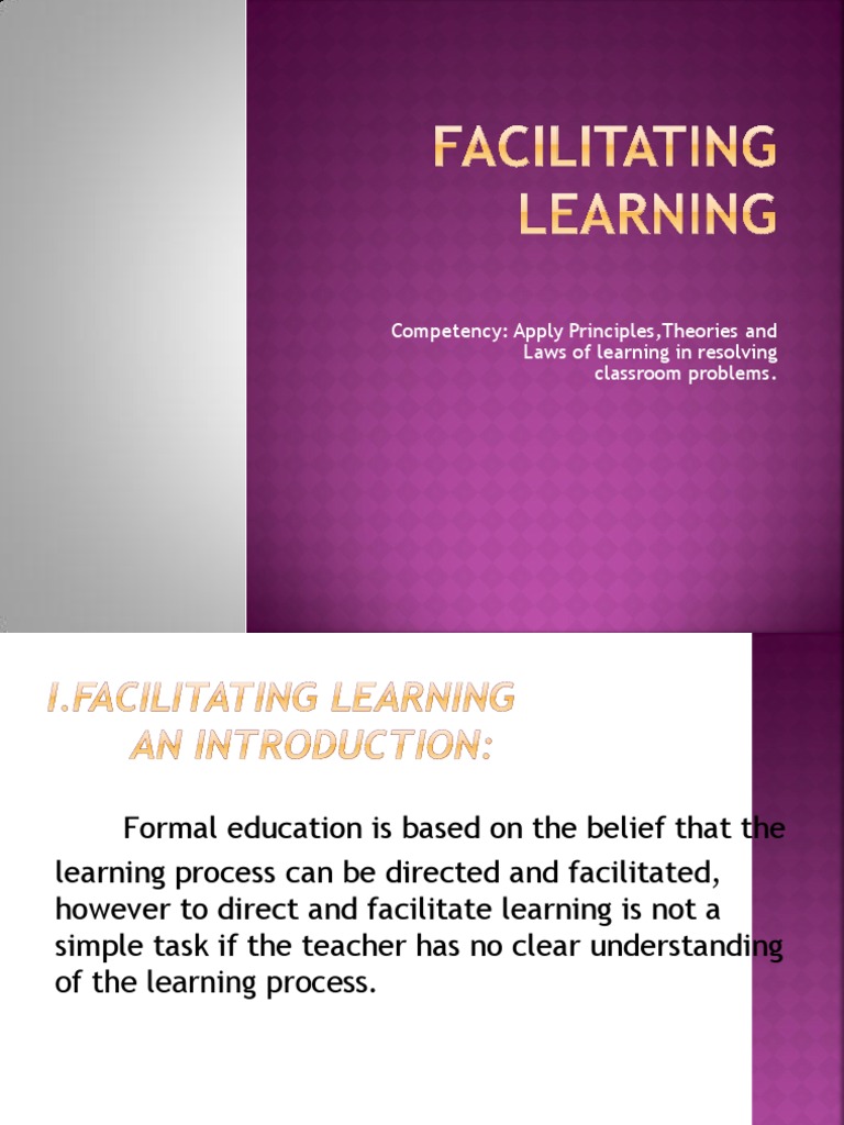 Facilitating Learning | PDF | Classical Conditioning | Cognitive Development