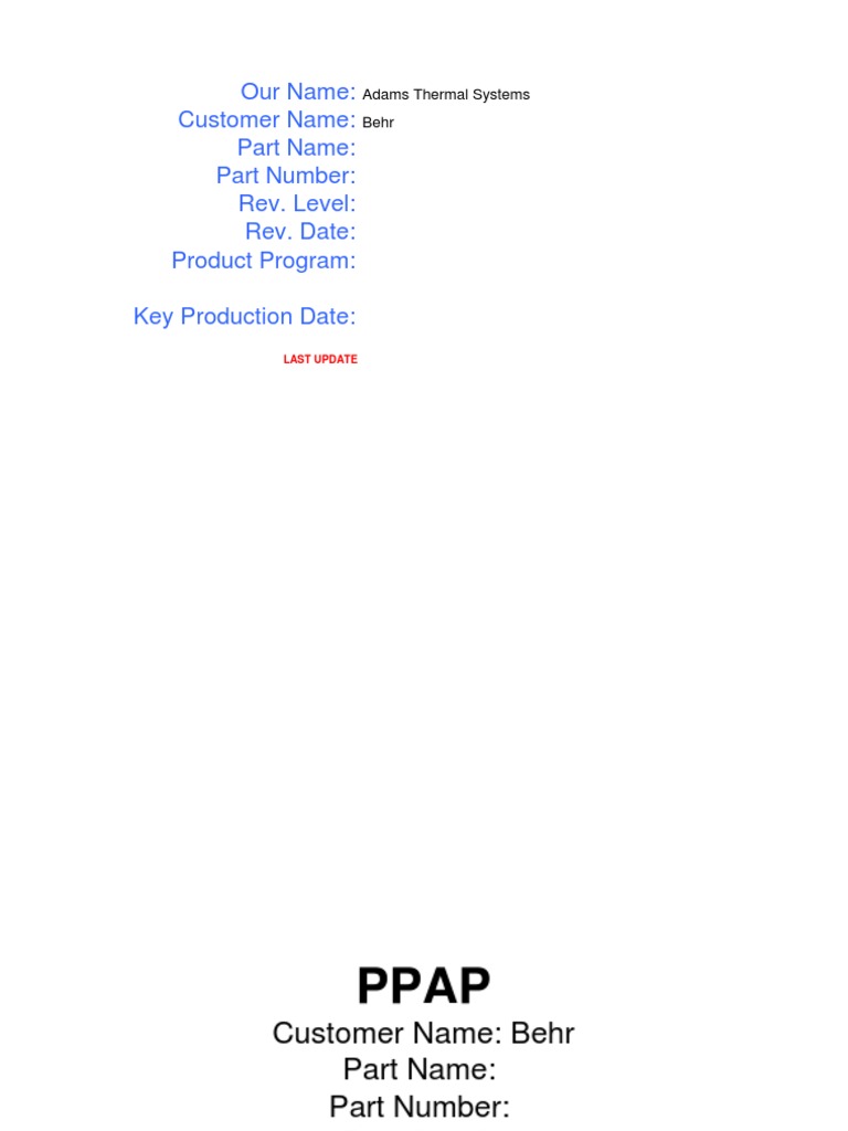 Apqp Forms | PDF | Industries | Production And Manufacturing