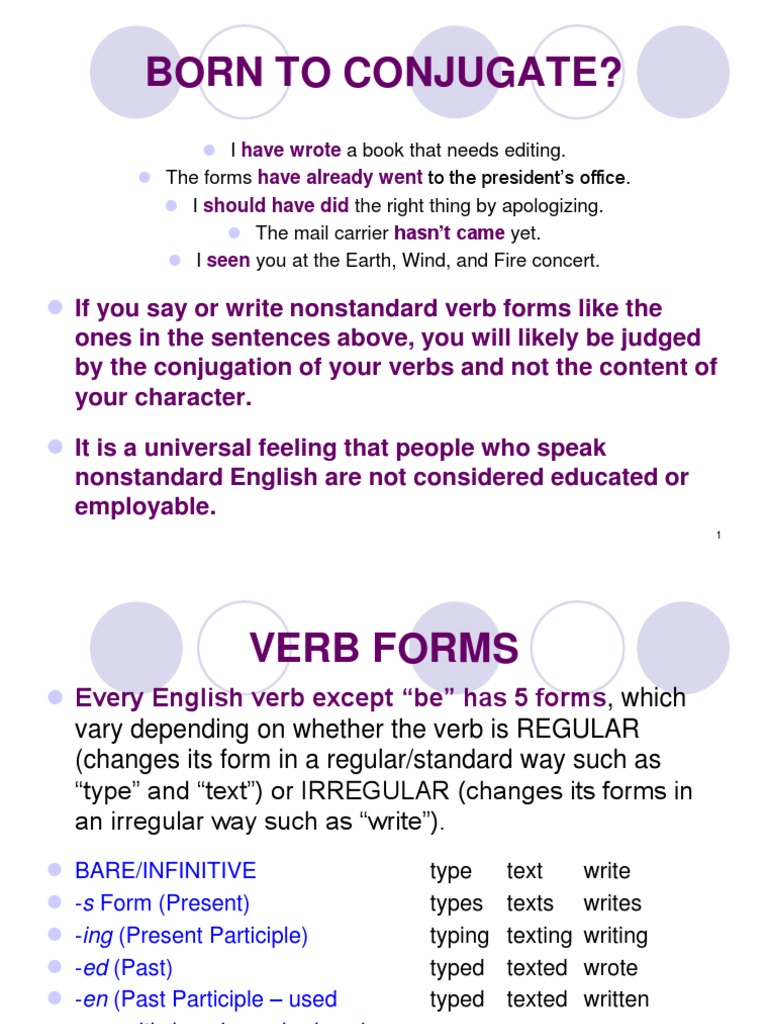 Verb Forms and Tenses | PDF | Grammatical Tense | Verb