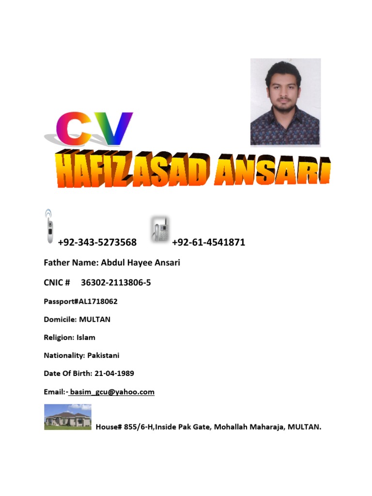CNIC 36302: Profile and Qualifications | PDF