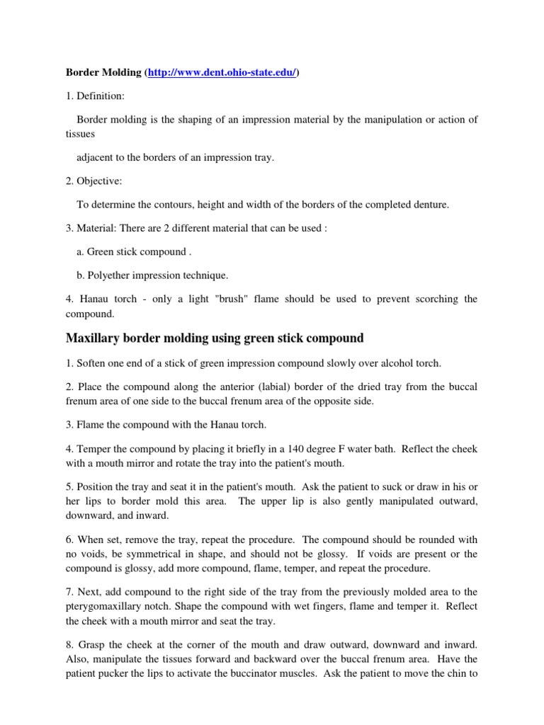 Border Molding Techniques and Materials | PDF